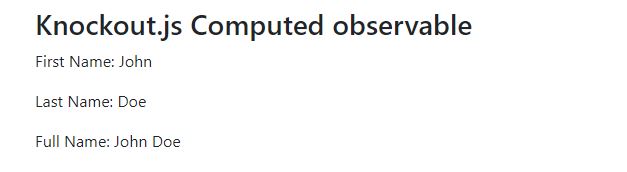 What are computed observables in Knockout.js? – MindStick