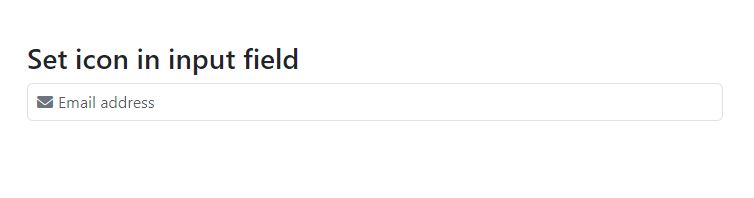 How to add an icon as a placeholder in the input email box in bootstrap ...