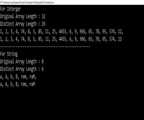 How to remove duplicate values from an array in C#? – MindStick