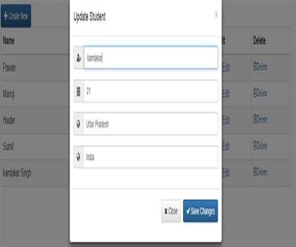Crud operation in ASP.NET MVC using Ajax – MindStick