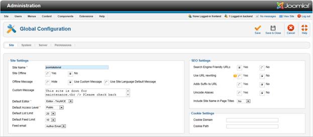 Control Panel in Joomla – MindStick