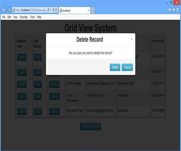 Editable Grid View System using BootStrap in ASP.Net – MindStick