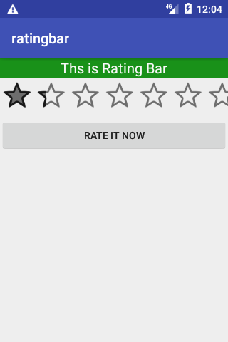 Android Rating bar – MindStick