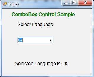 ComboBox Control in C#.Net – MindStick