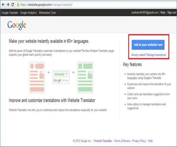 Integrated Google Translator API in your website – MindStick