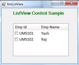 ListView Control in C#.Net - MindStick