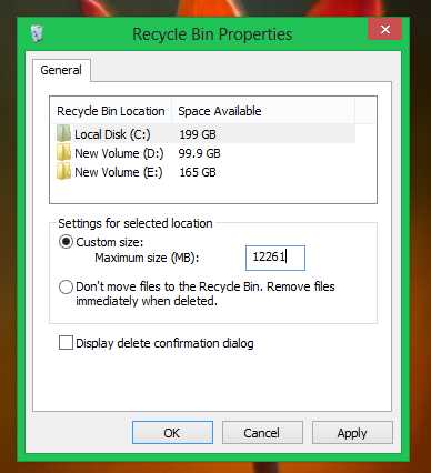 Change Recycle bin Settings in Windows OS – MindStick