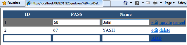 GridView Control in ASP.Net – MindStick