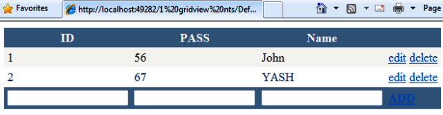 GridView Control in ASP.Net – MindStick