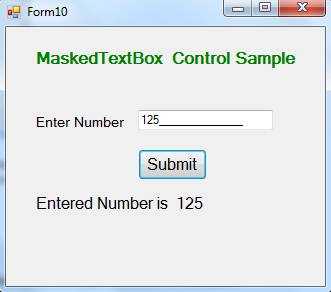 MaskedTextBox Control in VB.Net – MindStick