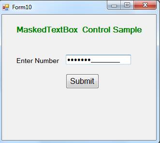 MaskedTextBox Control in VB.Net – MindStick