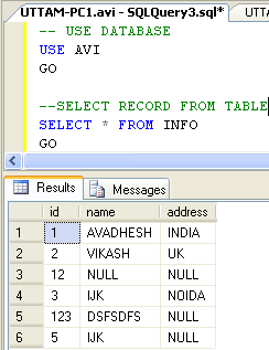 Discard results after execution SSMS – MindStick