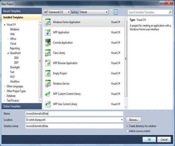 Read External List (BCS) from SharePoint 2010 using Client Object Model in C# – MindStick