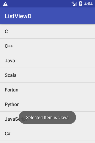 Listview in Android – MindStick