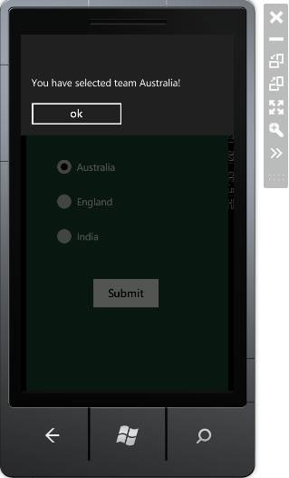 RadioButton Control in Windows 7 Phone Development - MindStick