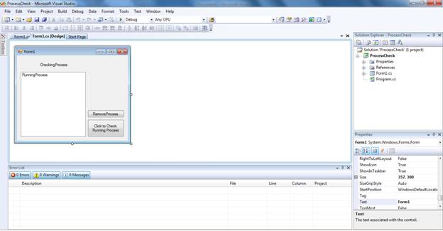 RUNNING PROCESS IN C# - MindStick