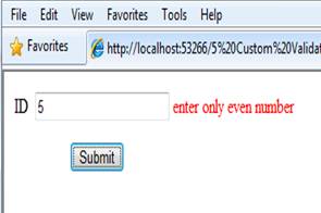 CustomValidator Control in ASP.Net – MindStick
