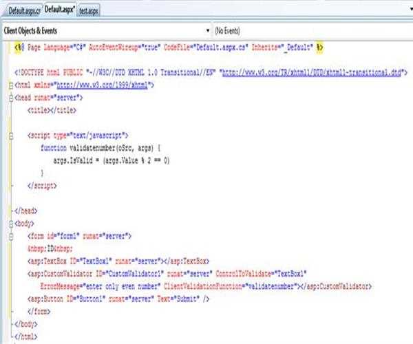 CustomValidator Control in ASP.Net - MindStick
