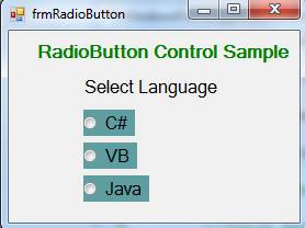 RadioButton Control in C#.Net – MindStick