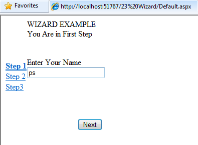 Wizard Control in ASP.Net – MindStick