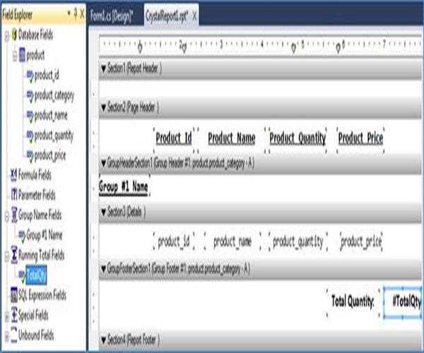 Running Total Field in Crystal Report – MindStick
