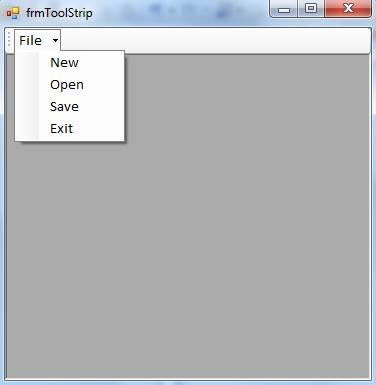 ToolStrip Control in C#.Net – MindStick