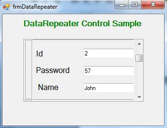 DataRepeater Control in C#.Net – MindStick