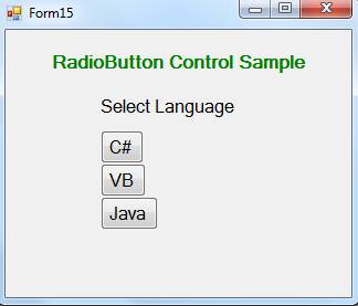 RadioButton Control in VB.Net - MindStick