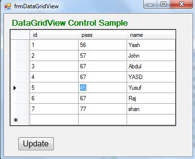 DataGridView Control in C#.Net – MindStick