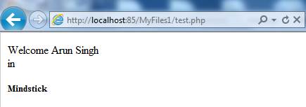 Displaying message in PHP – MindStick