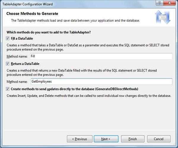 Creating the TableAdapter Using a Simplified Main Query – MindStick