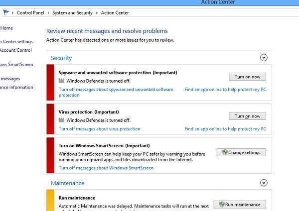 How to turn on Windows Defender in Windows 8 – MindStick