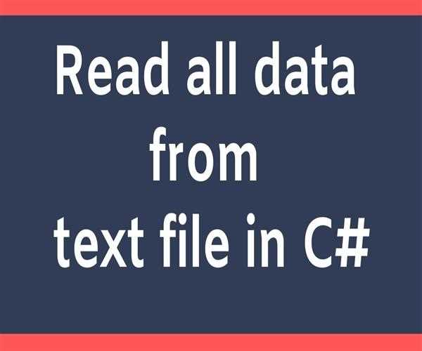 How to read data from text files in the C# console application? – MindStick